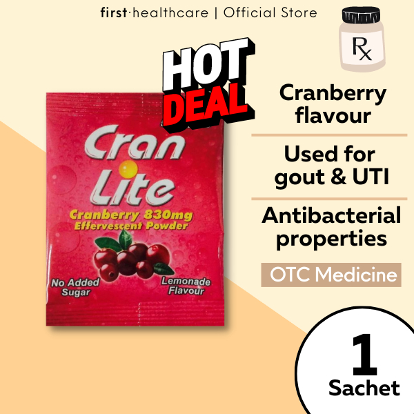 [READY STOCK!] Cran Lite Cranberry 830mg Effervescent Powder Lemonade ...