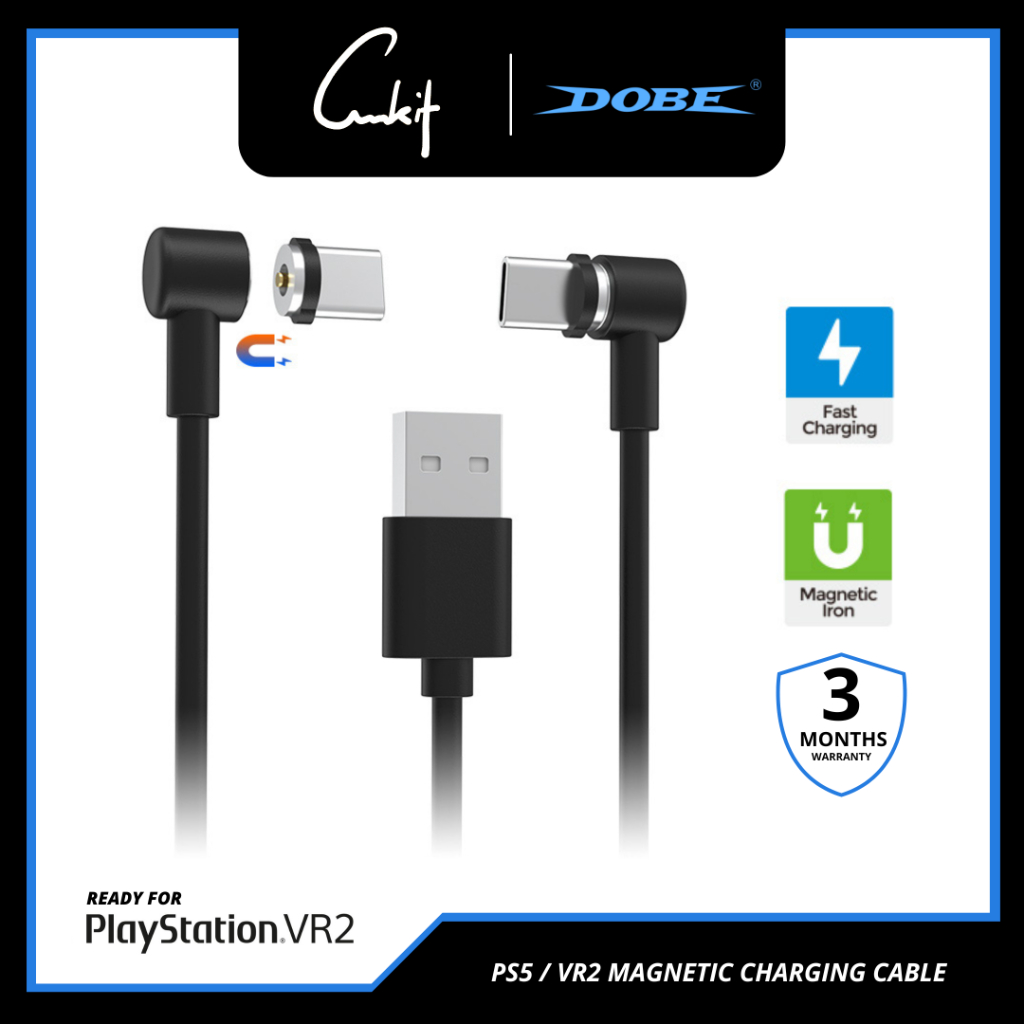 06.06 SALE 】DOBE PS5 Magnetic Type C Charging Cable PS VR2 Controller ...