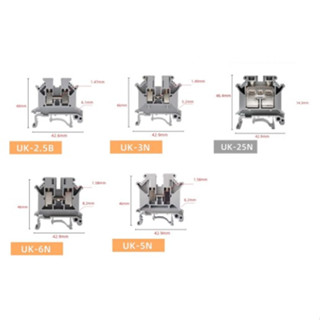 Power Distribution DIN Rail Universal Terminal Blocks Screw Panel Mount ...