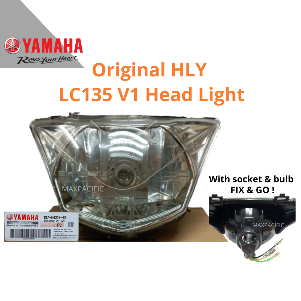 Yamaha Lampu Depan LC V1 Head Lamp LC135 Original HLY | Shopee Malaysia