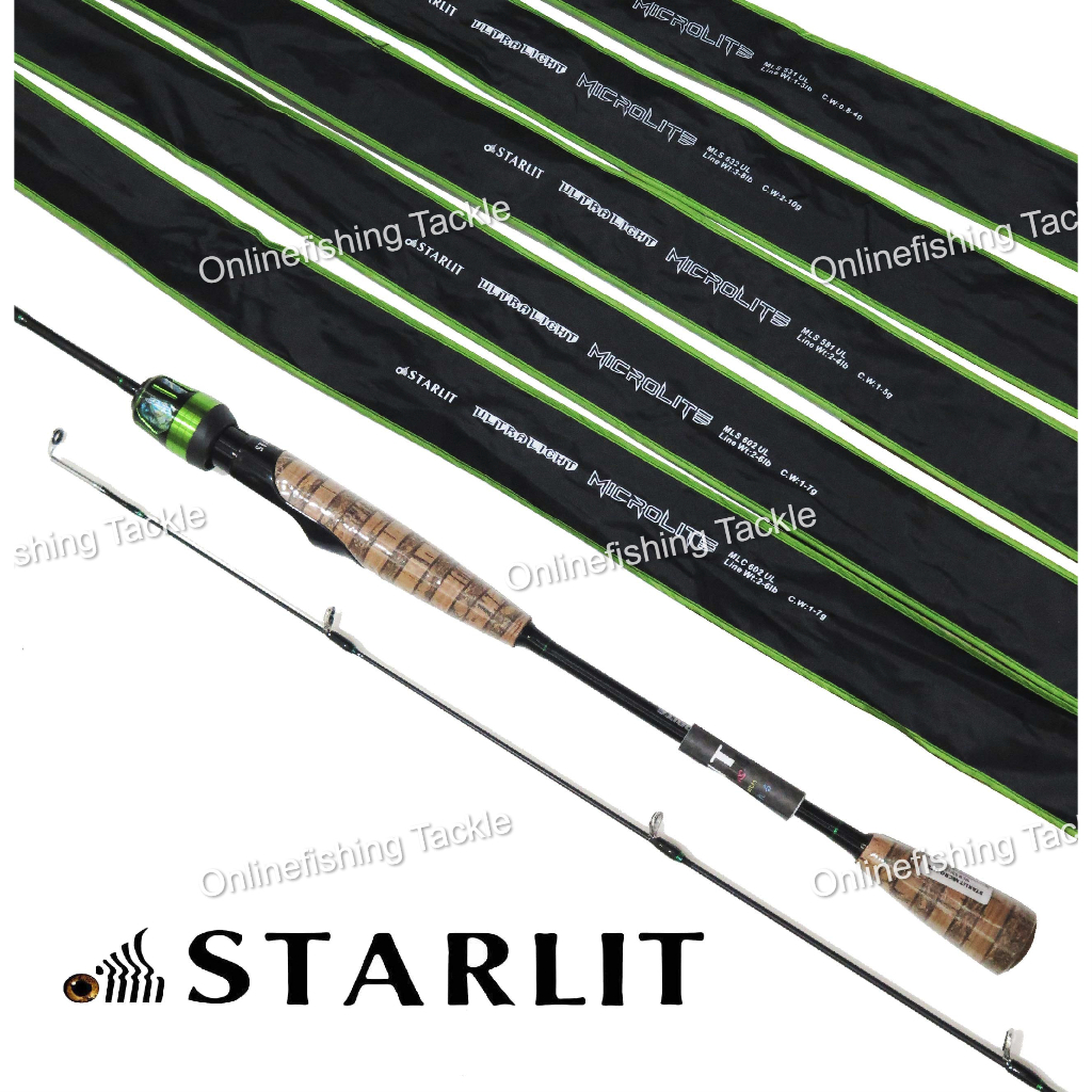 STARLIT fishing rod STARLIT MICRO LITE MLS531UL MLC602UL UltraLight ...
