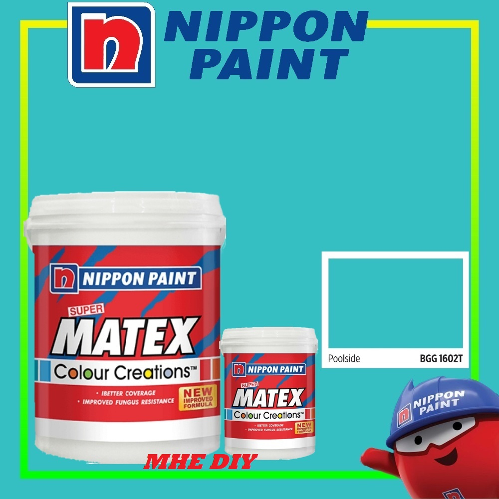 NIPPON PAINT 1L BGG 1602 T POOLSIDE Interior Smooth Sheen / Matt Finish ...