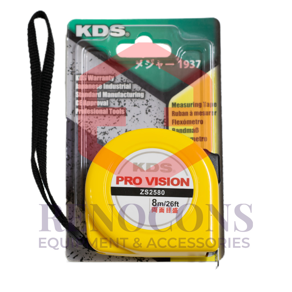 KDS PRO VISION 8m/26ft PROFESSIONAL HEAVY DUTY MEASURING TAPE JAPAN ...