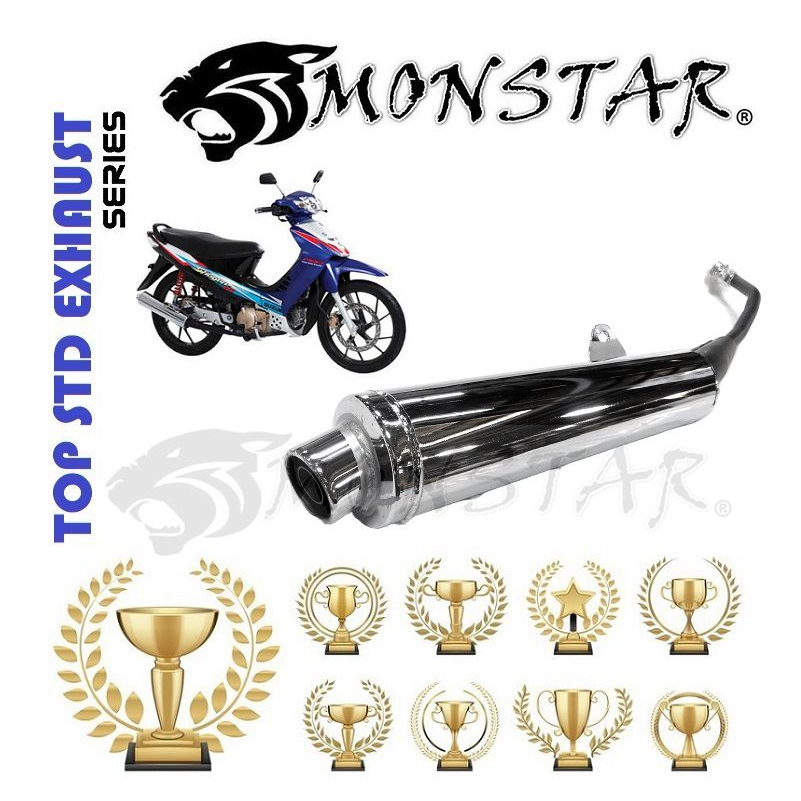 Shogun 125 Std Ekzos EJM Exhaust Ori Racing Muffler exzos exos Standard ...