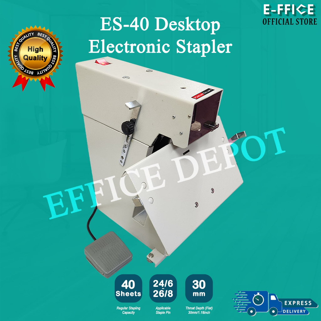 Effice Depot - ES-40 heavy duty desktop electric stapler machine ...