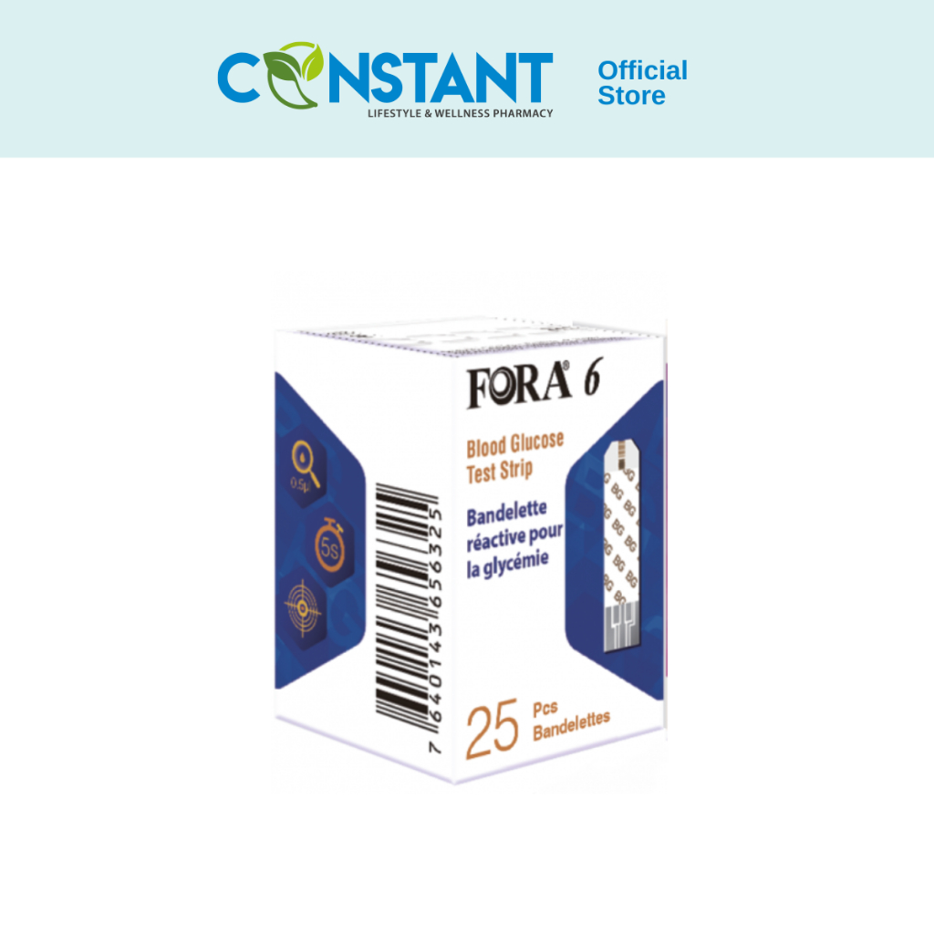 Fora 6 Plus Blood Glucose Meter Test Strips 25s | Shopee Malaysia