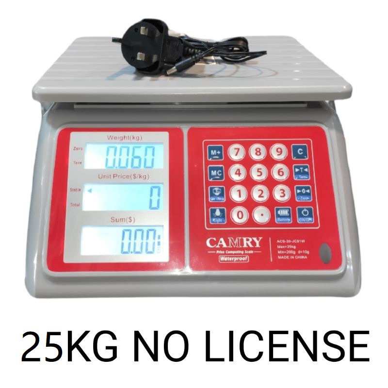 (READY STOCK) WATERPROOF SCALE 25/30KG CAMRY SCALE | Shopee Malaysia
