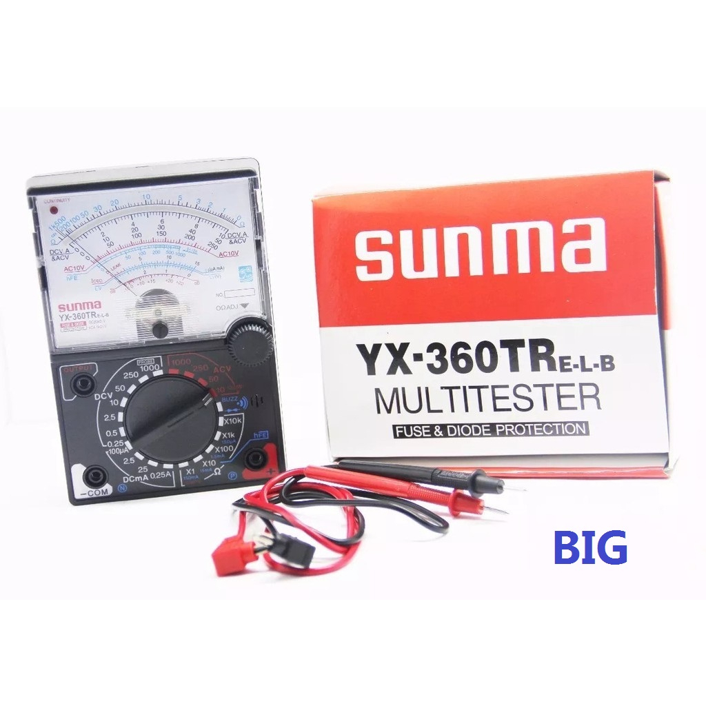 Portable Analog Multimeter c/w Test Probe Measuring DC AC Voltage and ...