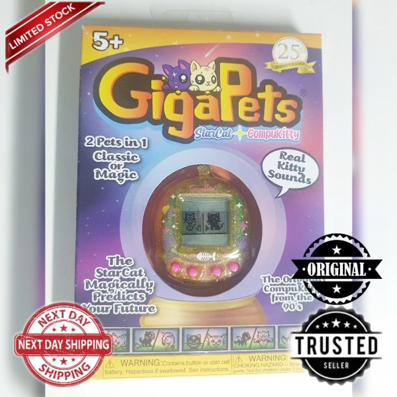 Original GigaPets Starcat + Compukitty 25th Anniversary Electronic Virtual Pet Vpet (Used ...