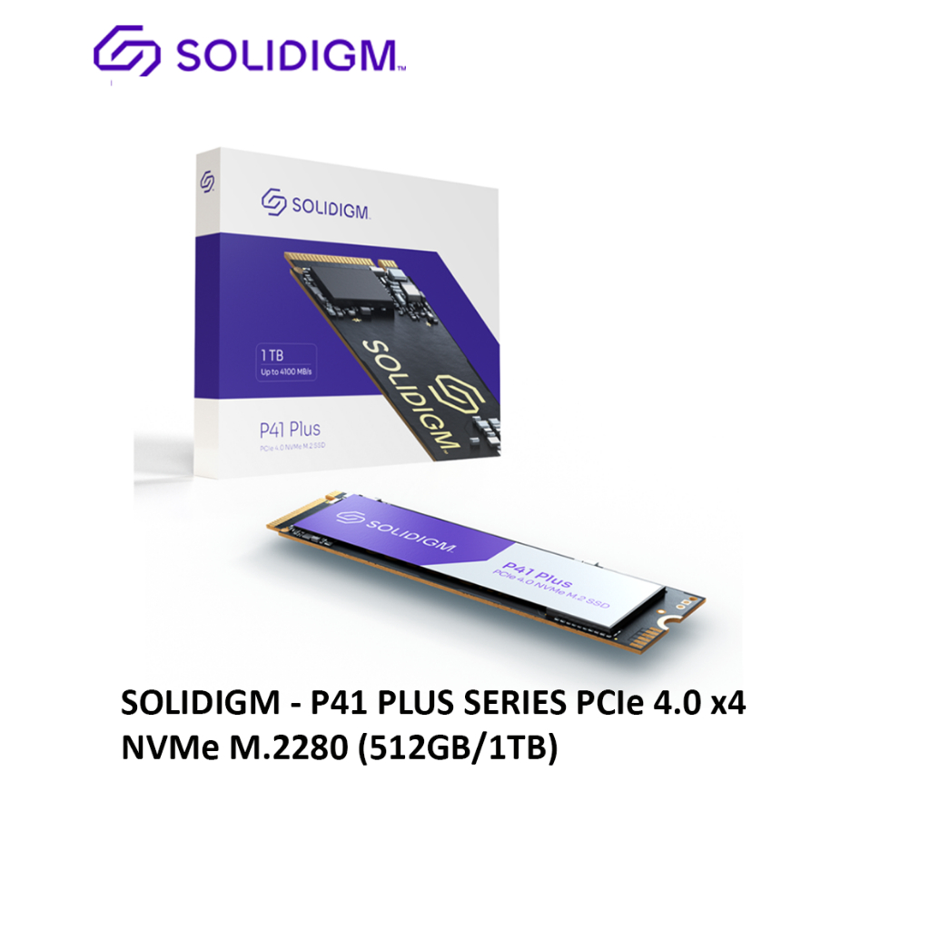 SOLIDIGM P41 Plus Series PCIe 4.0 x4 NVMe M.2 Internal SSD (512GB/1TB ...