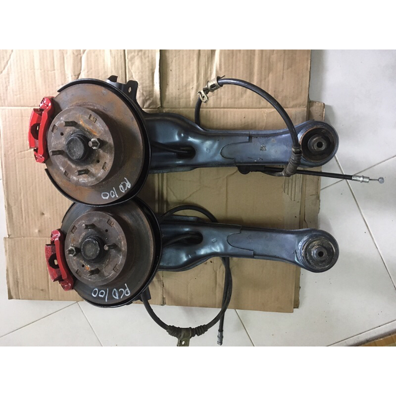 Original Proton Wira Complete Rear Disc Brake Set / Disc Brake Belakang ...