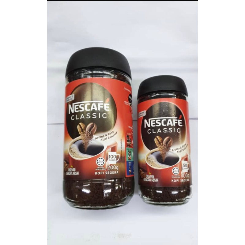 Nescafe Classic Jar 100g /200g Exp';10 To 12-2025-2026 | Shopee Malaysia