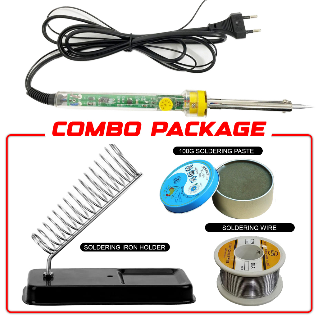 60W Transparent Electric Soldering Iron Gun Welding Iron Adjustable ...