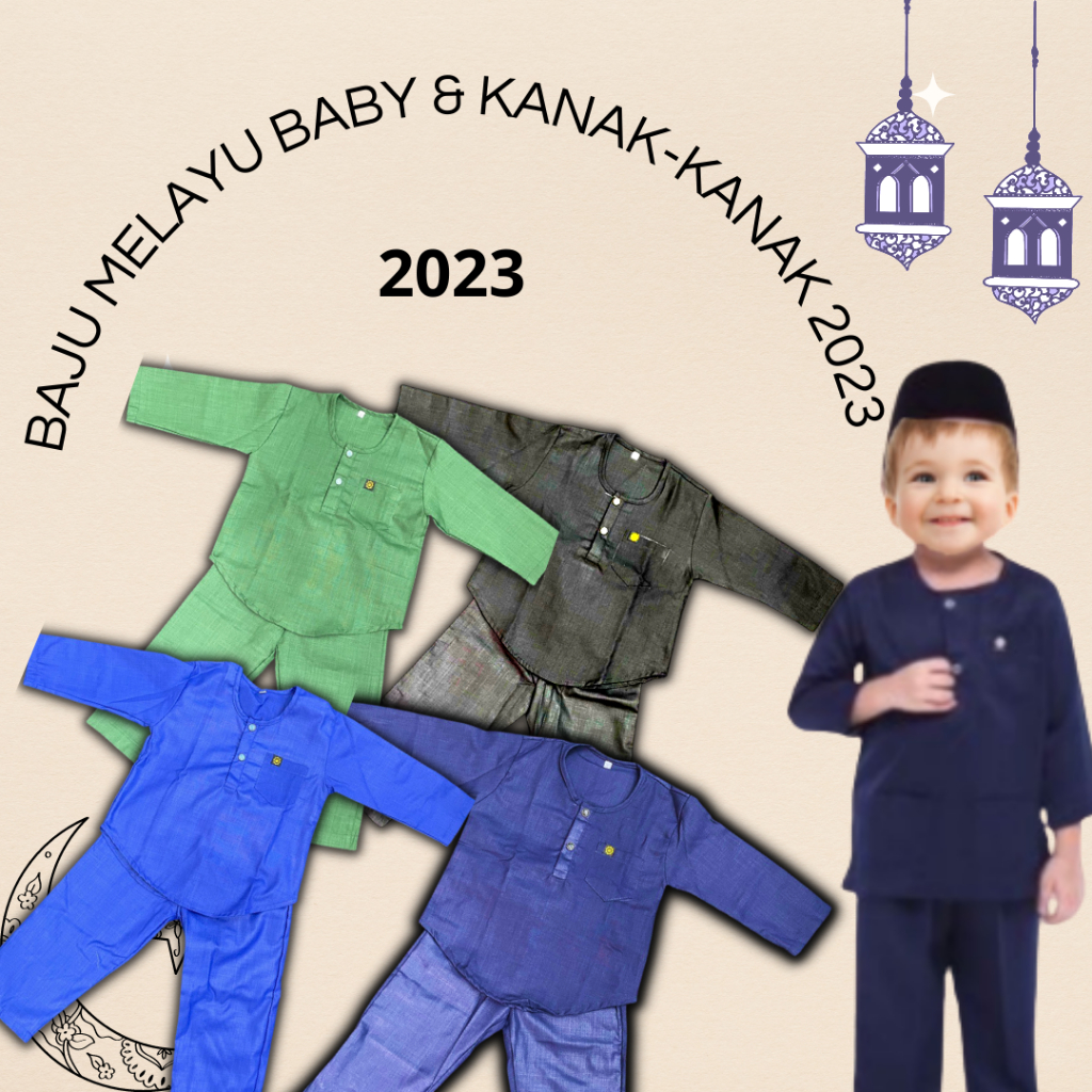 BAJU MELAYU RAYA BAJU RAYA BAYI DAN KANAK-KANAK ROYAL BLUE NAVY BLUE ...