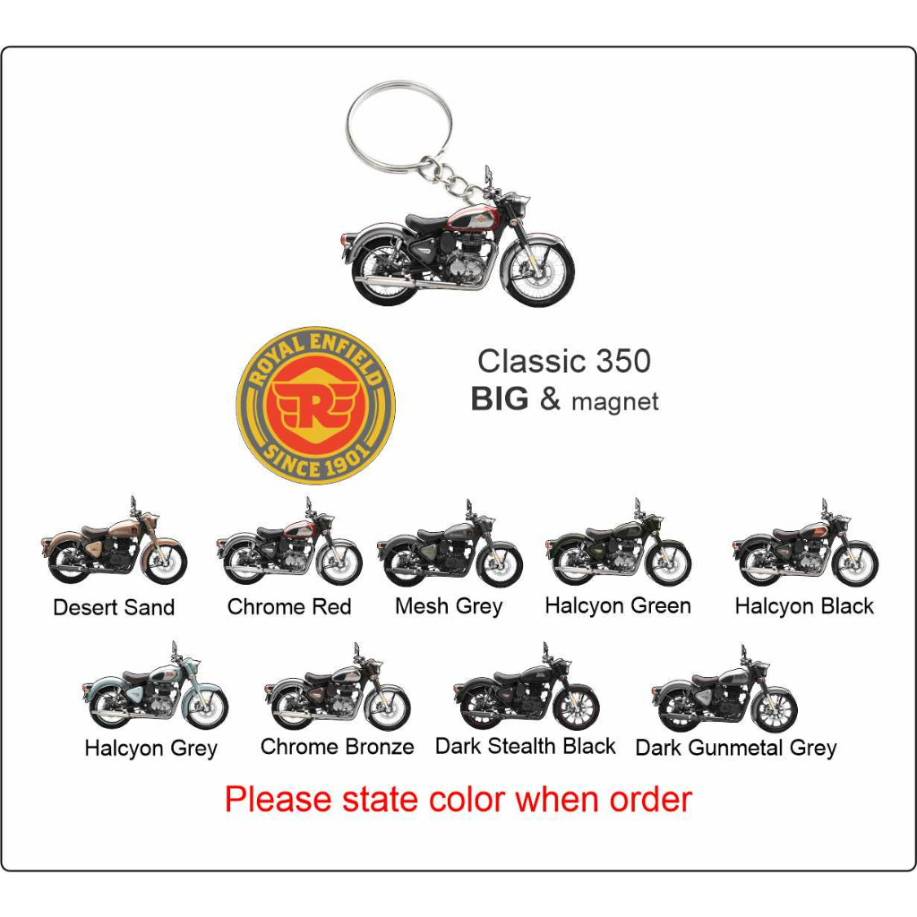 royal enfield classic 350 classic350 keychain 2d | Shopee Malaysia
