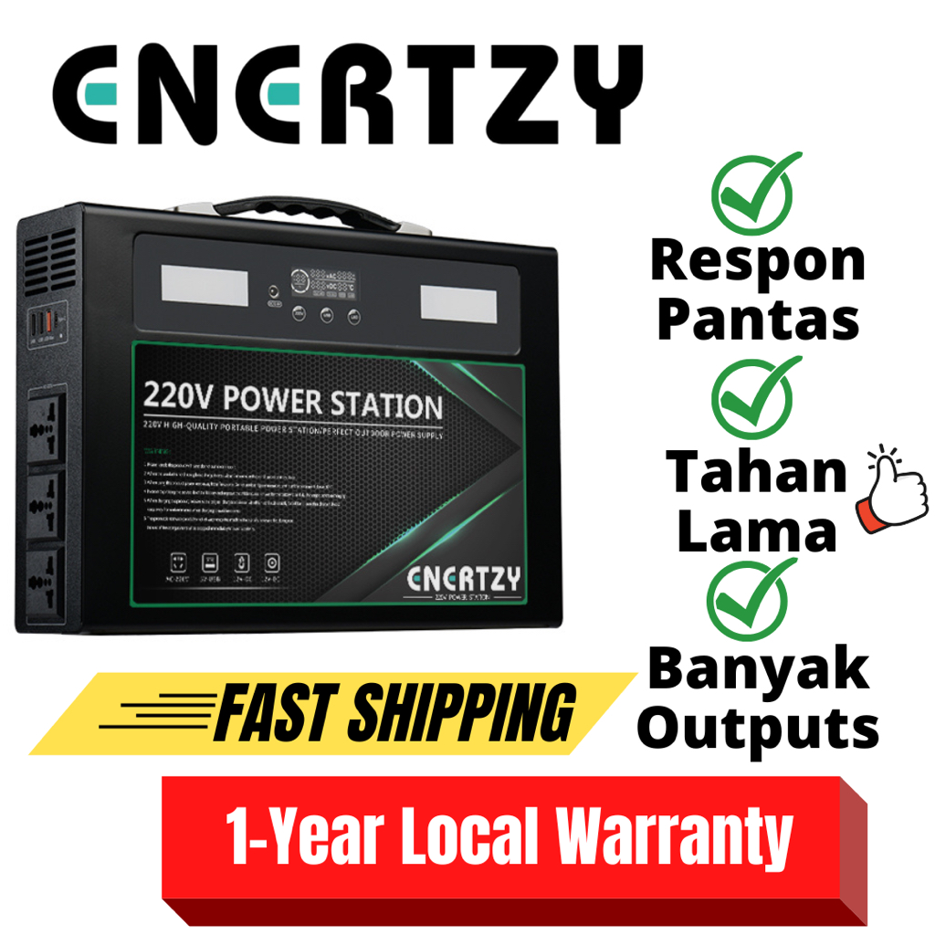 ENERTZY Portable Power Station 350W/650W/1000W AC 220V Output Emergency ...