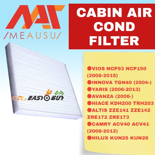 CABIN AIR COND FILTER TOYOTA VIOS NCP93 NCP150 NSP151 CAMRY ACV40 HILUX ...