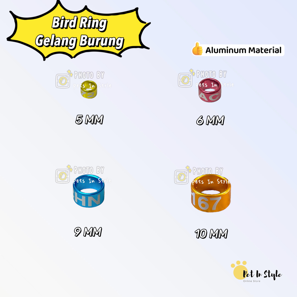 Ready Stock ‼️ Bird Ring / Gelang Kaki Burung [ Merbuk / Terkukur ...