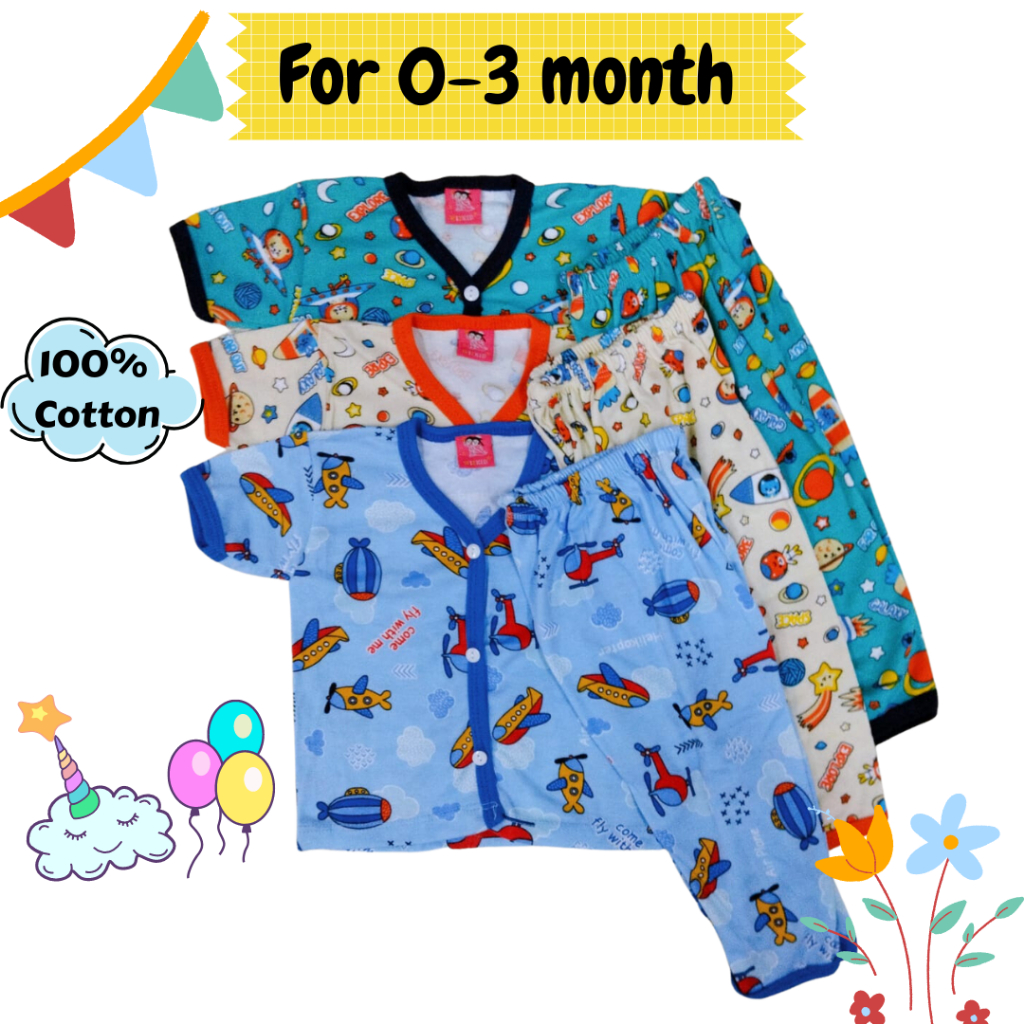 Baju Baby Newborn Set Girl Boy Unisex Pyjamas Clothes Bayi Lelaki ...