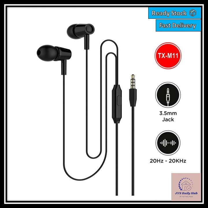 Classic Wired Earphone with Mic for Phone Call | 3.5mm Jack Wired ...