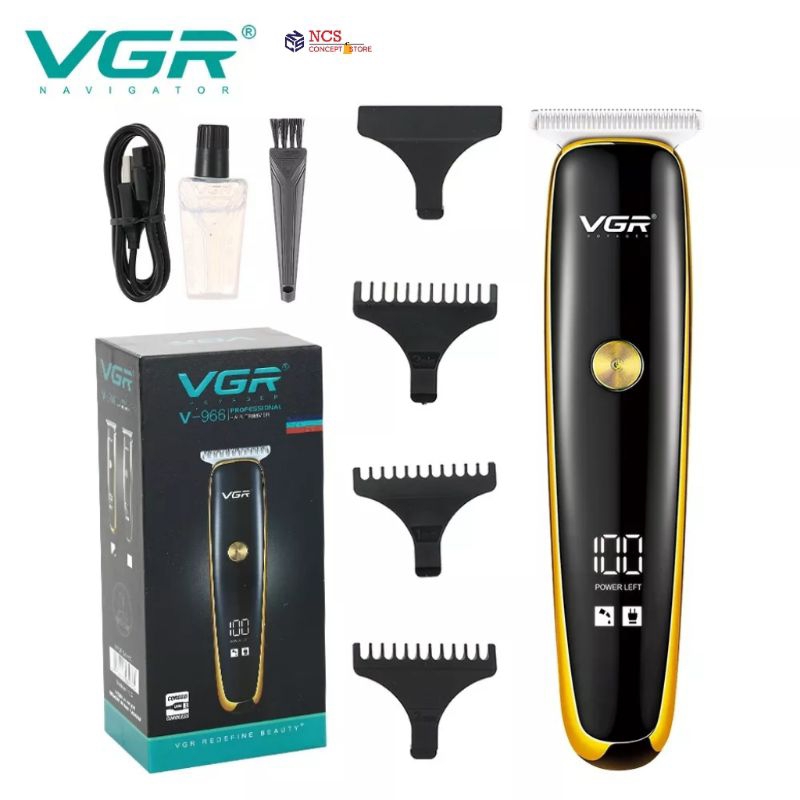 [NEW MODEL] VGR V-966 Zero Adjustable Professional Rechargeable Hair trimmer Metal Barber Use ...