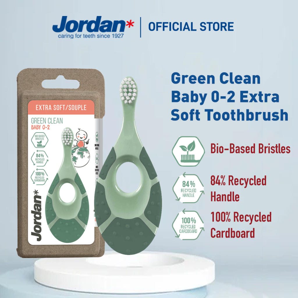 JORDAN Green Clean Baby Extra Soft Step 1 Toothbrush (0-2 Years ...