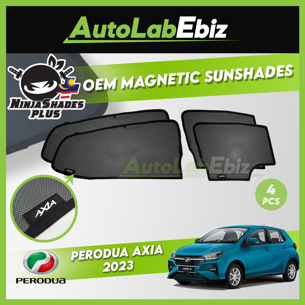 NEW Perodua Axia 2023-2026 NinjaShades Plus OEM Magnetic Car Sunshades ...