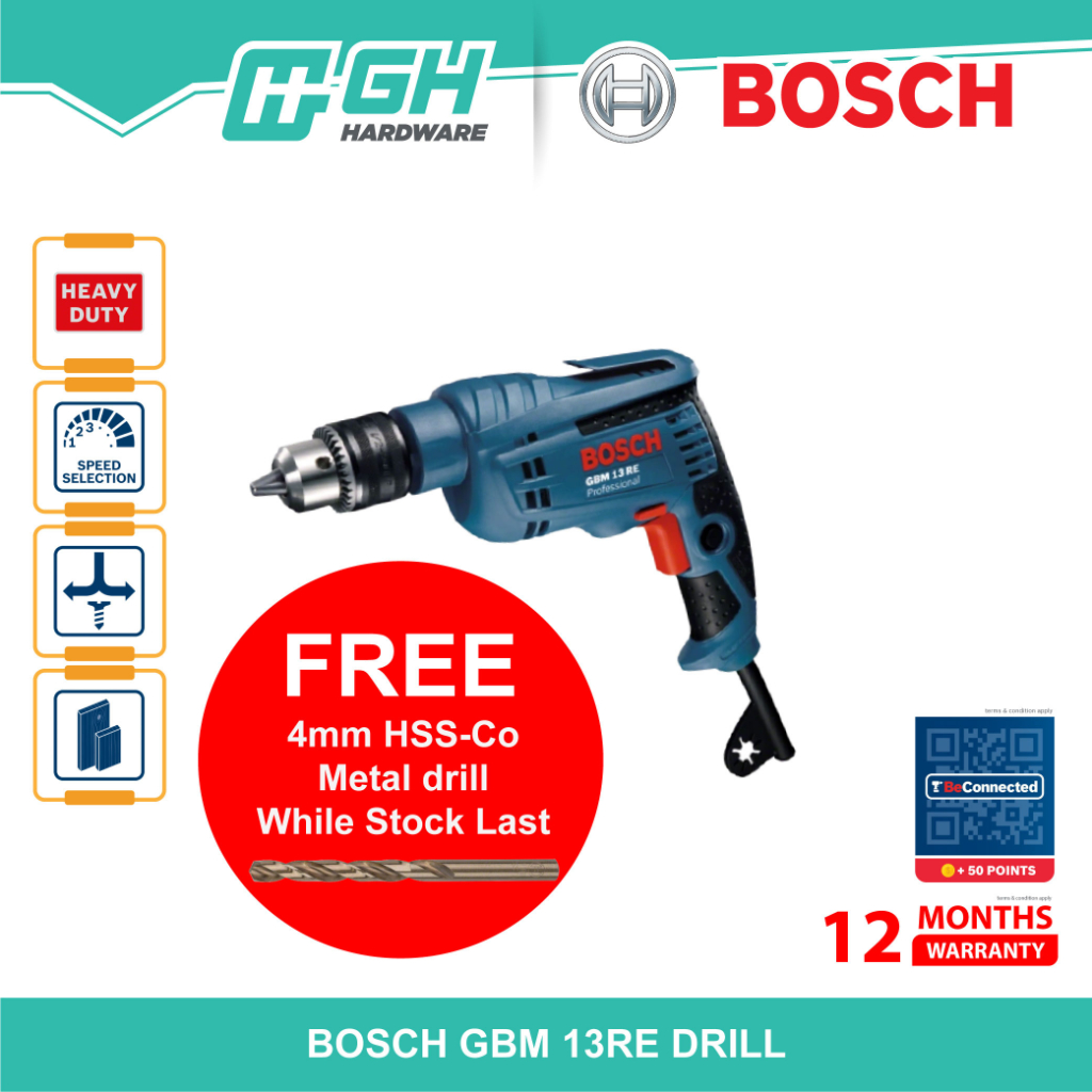[ GH HARDWARE ] BOSCH GBM 13 RE Drill ( GBM13RE ) | Shopee Malaysia