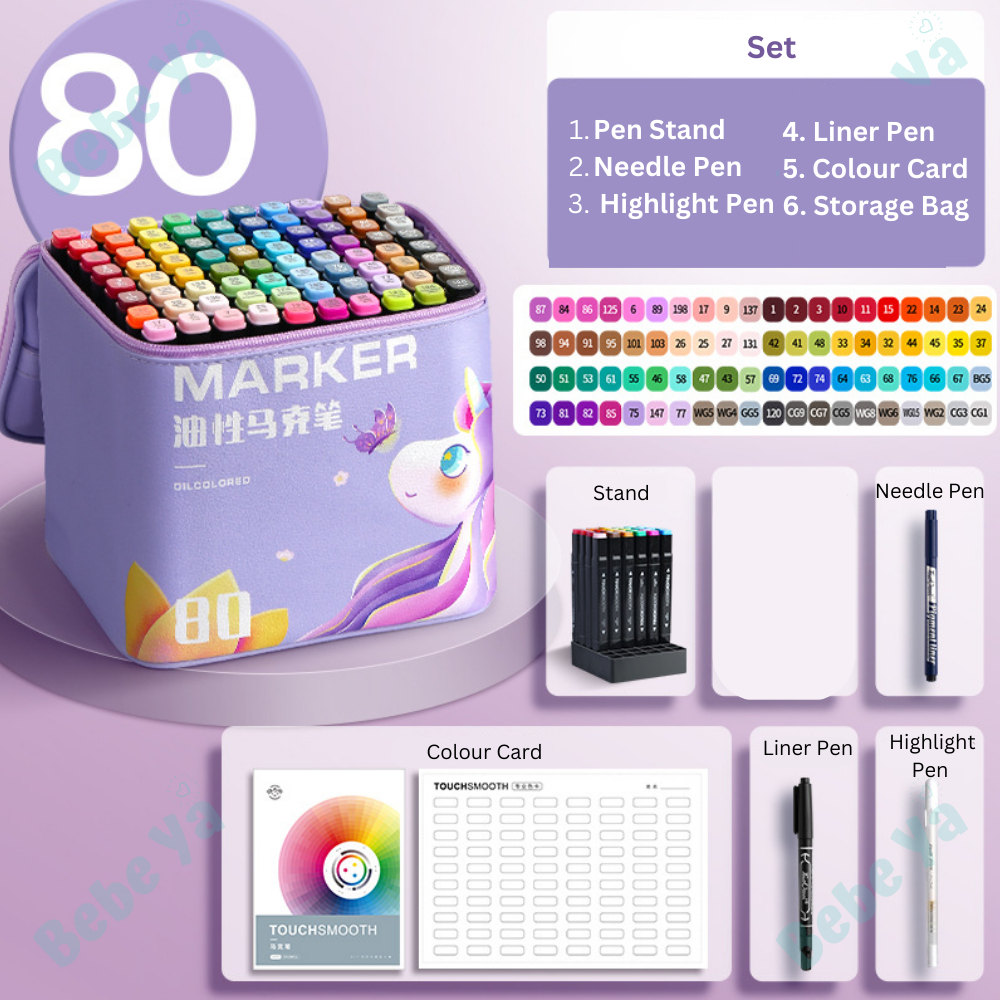 Dual Head Paint Marker Pen Set - Sketch Drawing Colour Marker Art ...