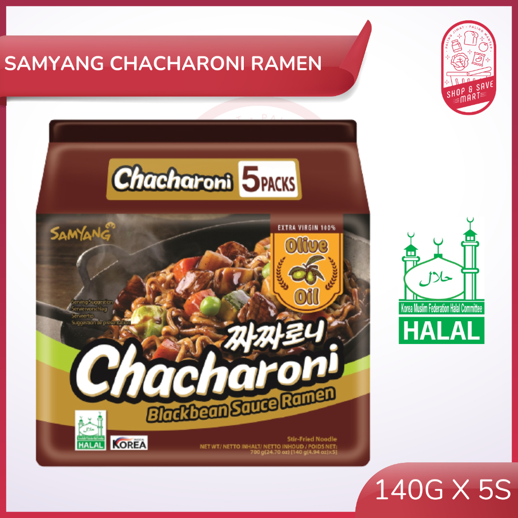 [Halal] Samyang Chacharoni Blackbean Sauce Ramen Korean Noodle - 5 x ...
