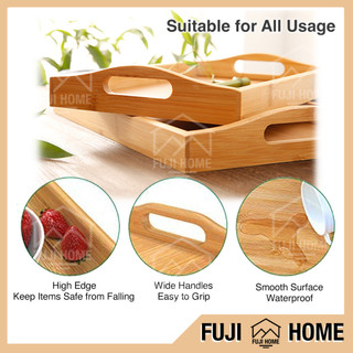 🏠READY STOCK🏠Wooden Serving Tray Food Tray for Tea Coffee Breakfast ...