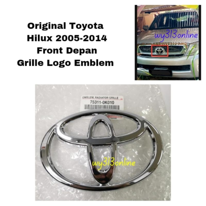 Original Toyota Hilux Kun25/Kun26 2005 - 2014 Front Grille Logo Emblem ...