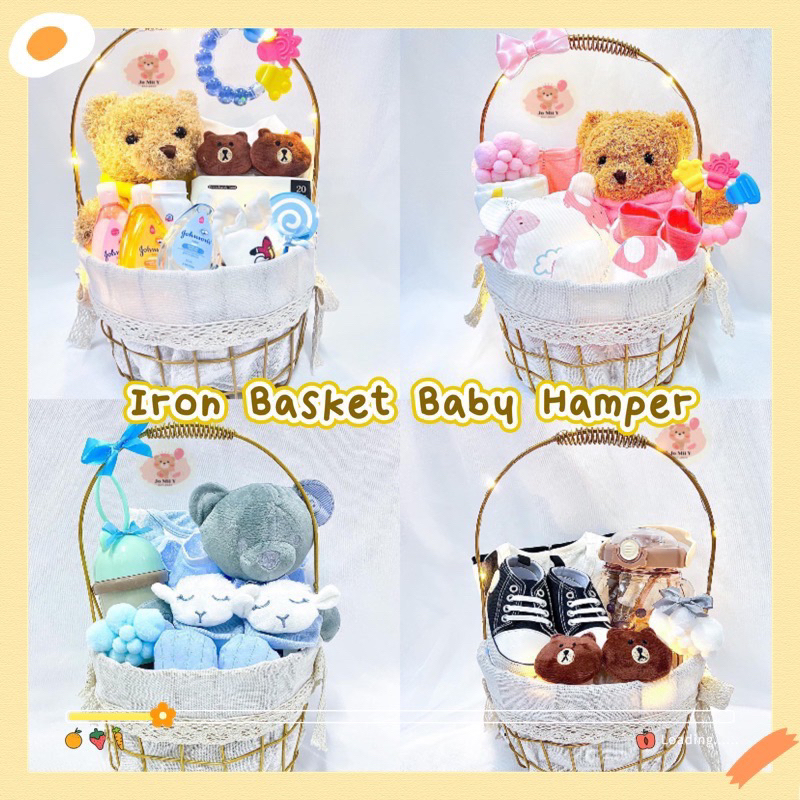 Newborn Full Moon Baby Gift Baby Hamper Basket Design Hadiah Bayi ...