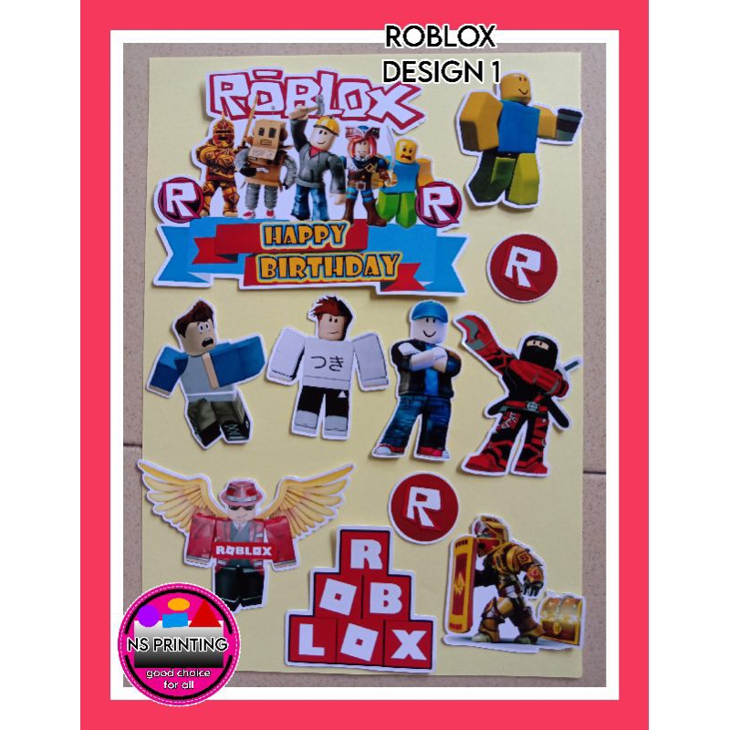 ROBLOX DESIGN 1 CAKE TOPPER DIY SET | Shopee Malaysia