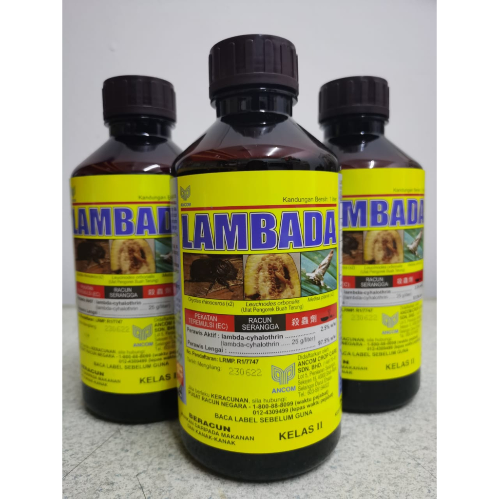 1L Ancom LAMBADA (Sama Dengan Sygenta Karate/Alert/Siloco ) lambda cyhalothrin 2.8% Racun ...