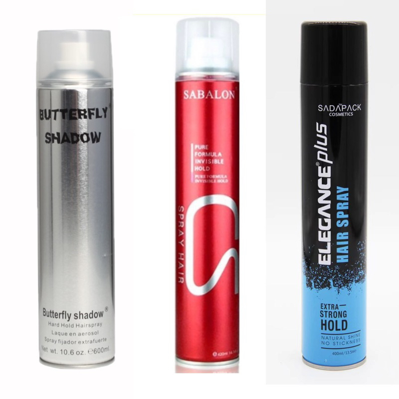 🇲🇾Butterfly Shadow Hair Spray 600ML Sabalon Extra Strong Hold Hair ...