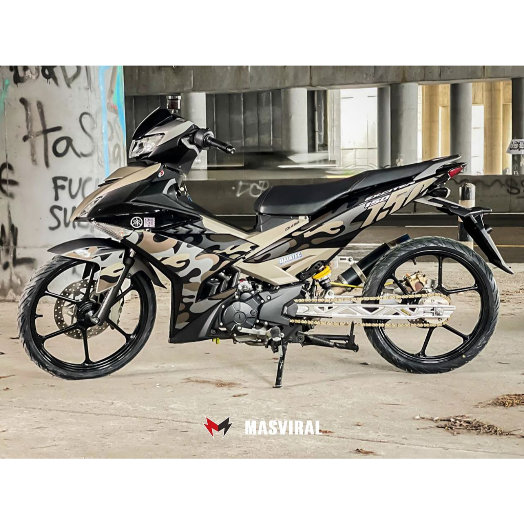 Y15ZR V1 V2 3 BATANG 3Kaki CUSTOM RIM OPEN HUB (PNP SPORT RIM Y15 V1 V2 ...