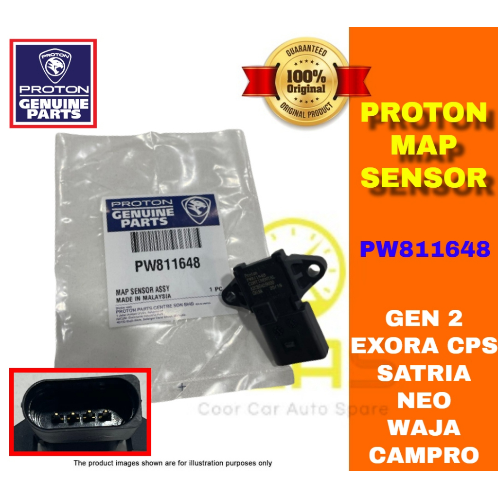 PW811648 PROTON GEN2/EXORA/SATRIA NEO WAJA CAMPRO MAP SENSOR | Shopee ...