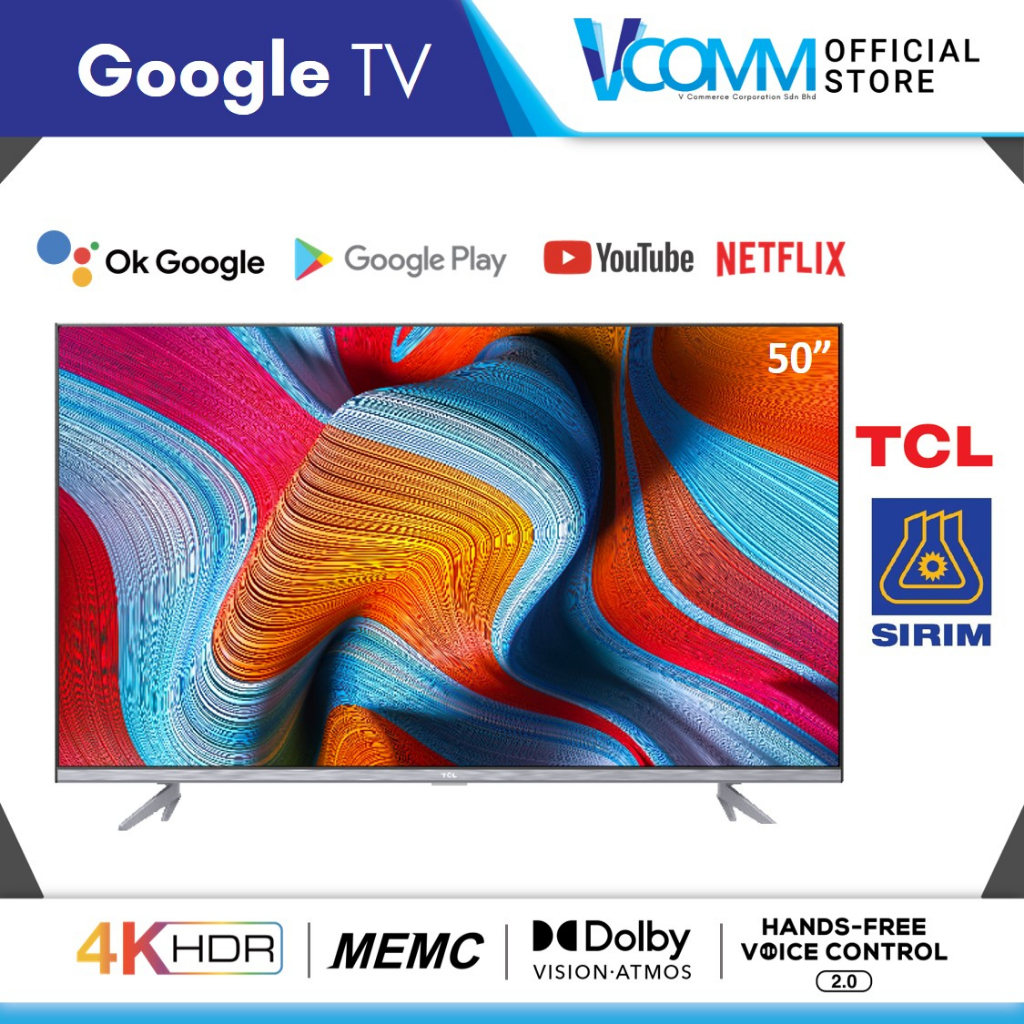 TCL 4K UHD Android Smart Ai TV Android 11/MEMC/Dolby Atmos/Dolby Vision (50") 50P725 | Shopee ...