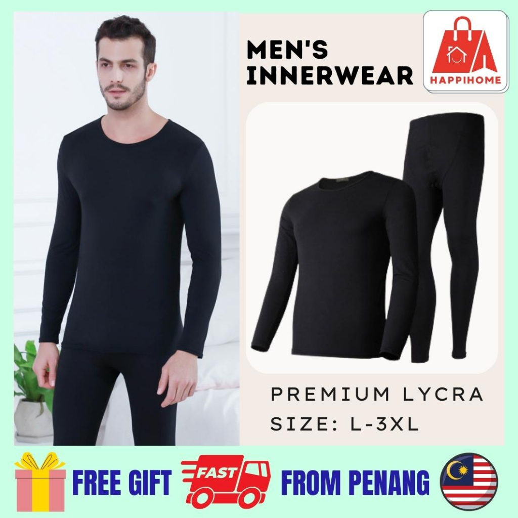 Baju Sejuk Inner Lelaki Lengan Panjang Men Inner Shirt Dry Fit Long ...