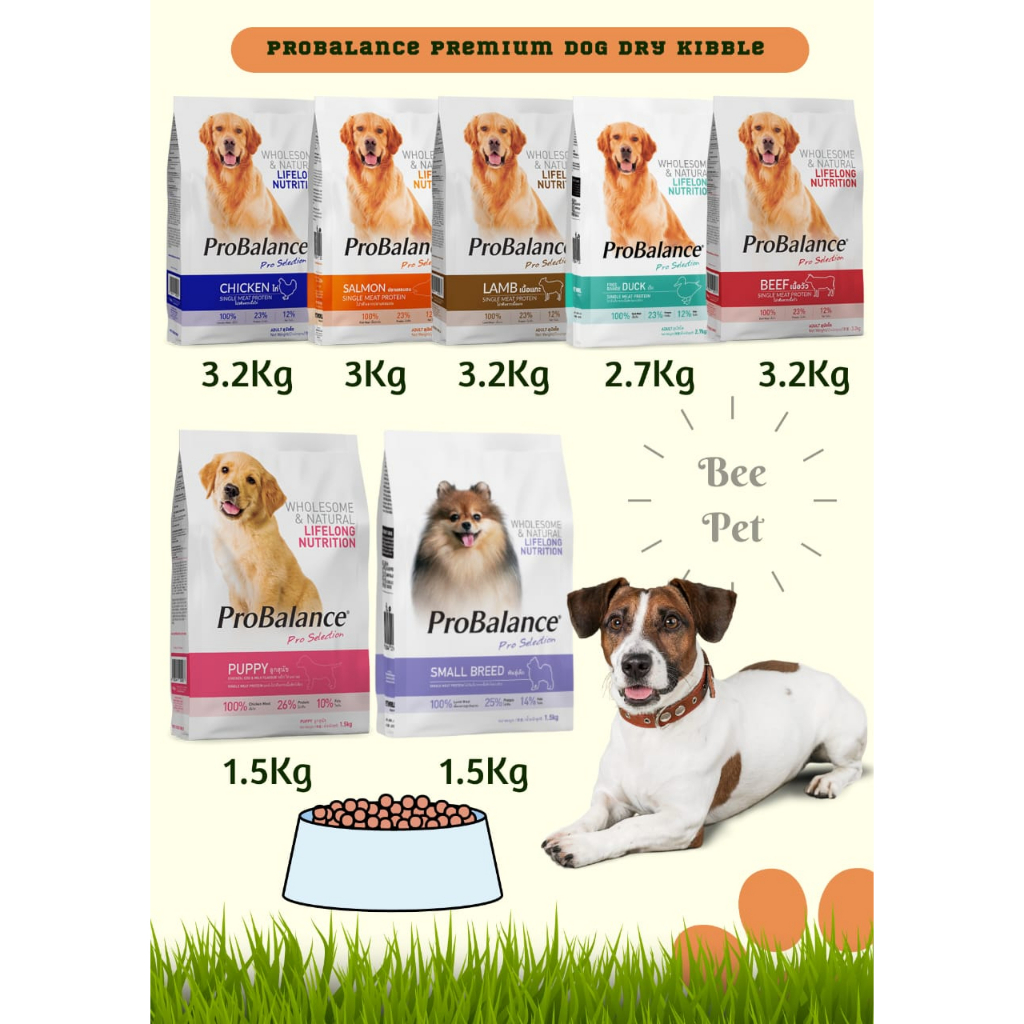 ProBalance All Stage Dog Dry Kibble 3KG Salmon Lamb Beef 100% Single ...