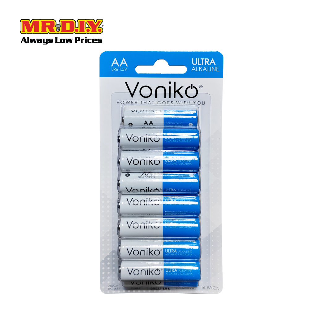 VONIKO Battery LR6 1.5V AA Ultra Alkaline (16pcs) | Shopee Malaysia