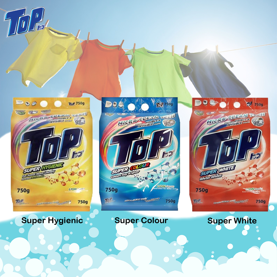 Top Detergent Powder Super Hygienic 750g | Shopee Malaysia