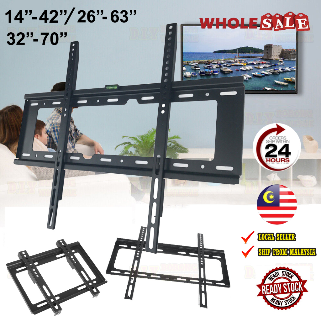 TV Wall Mount TV Bracket Flat Panel Compatible LCD LED PDP Universal ...