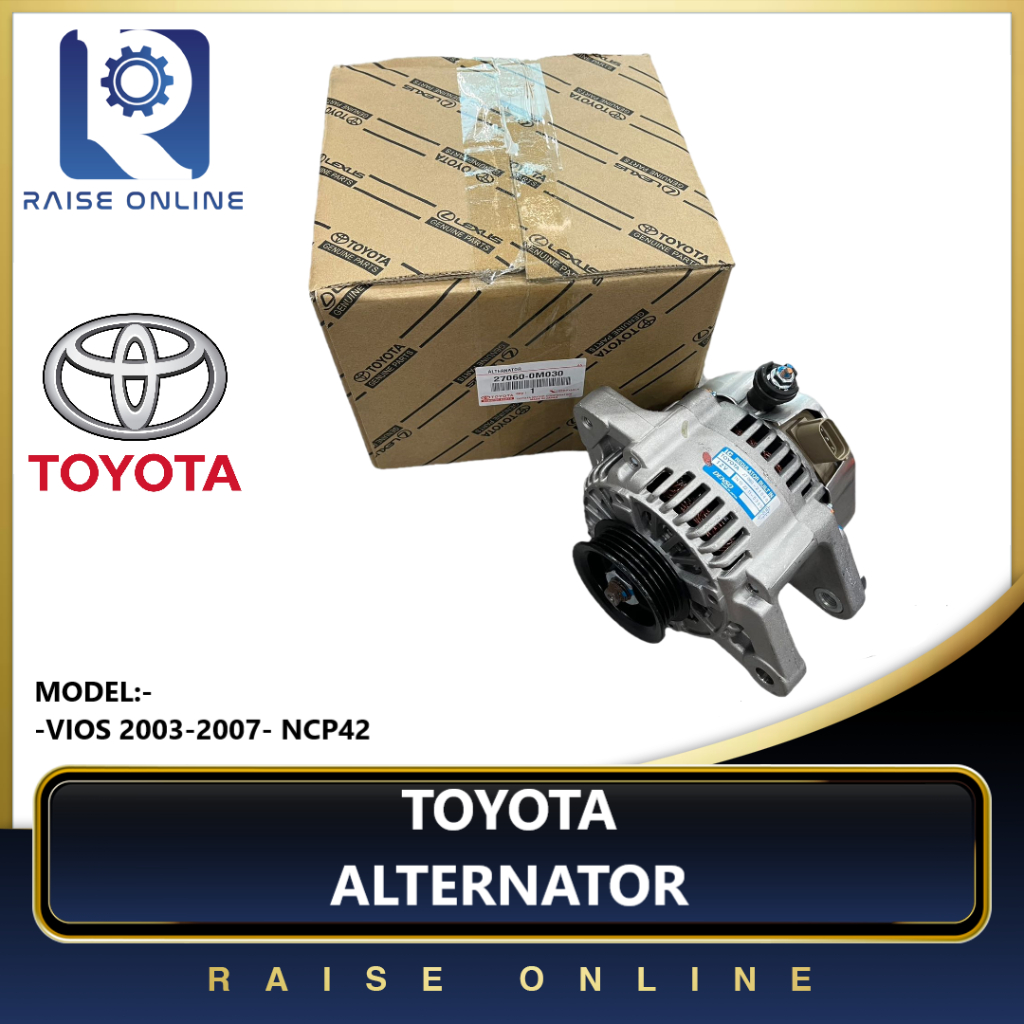 ( 100% ORIGINAL ) TOYOTA VIOS NCP42 ALTERNATOR ( 2003-2008 ) ( 27060 ...