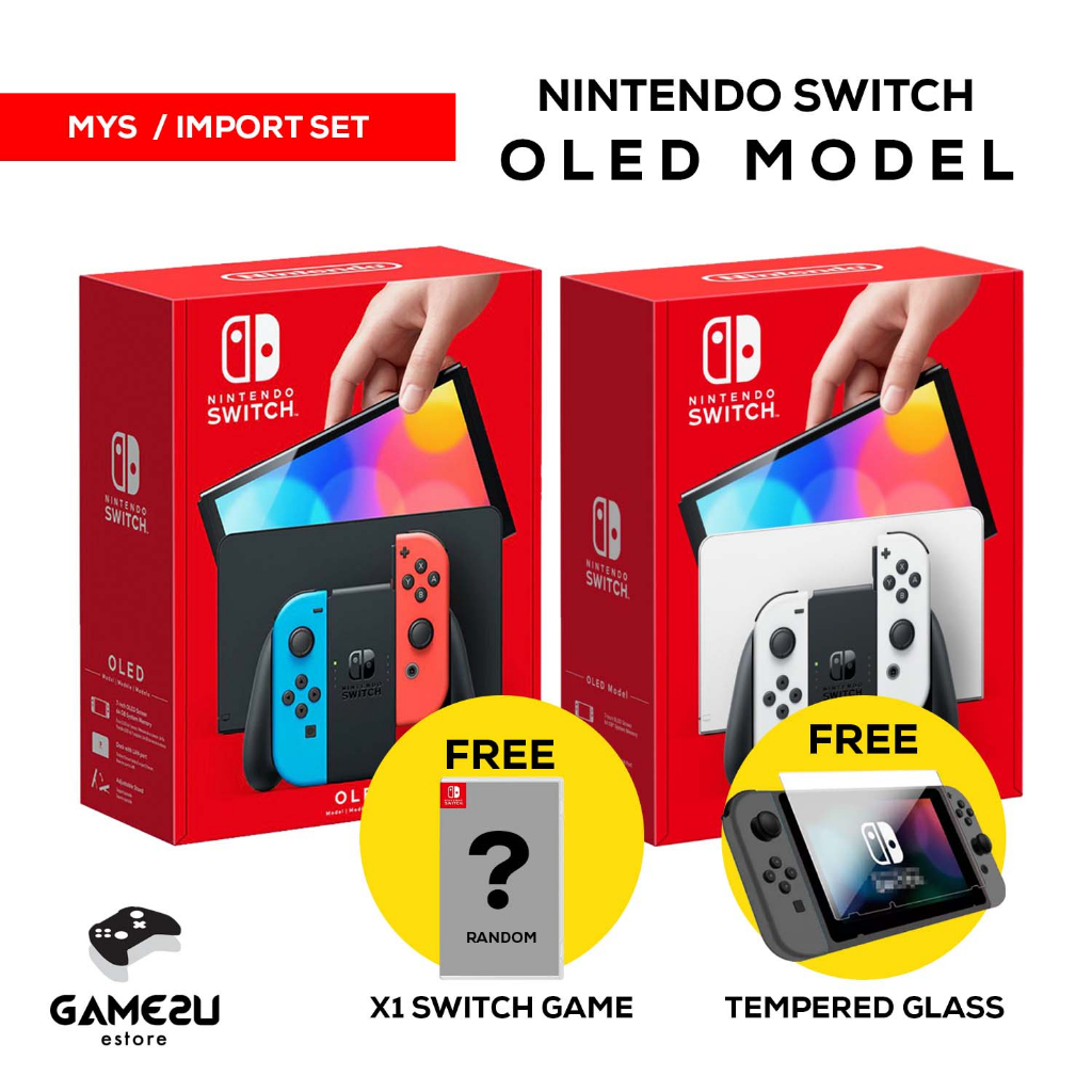 (CHEAP) Nintendo Switch OLED Console (1 Year Warranty) + FREE Tempered ...