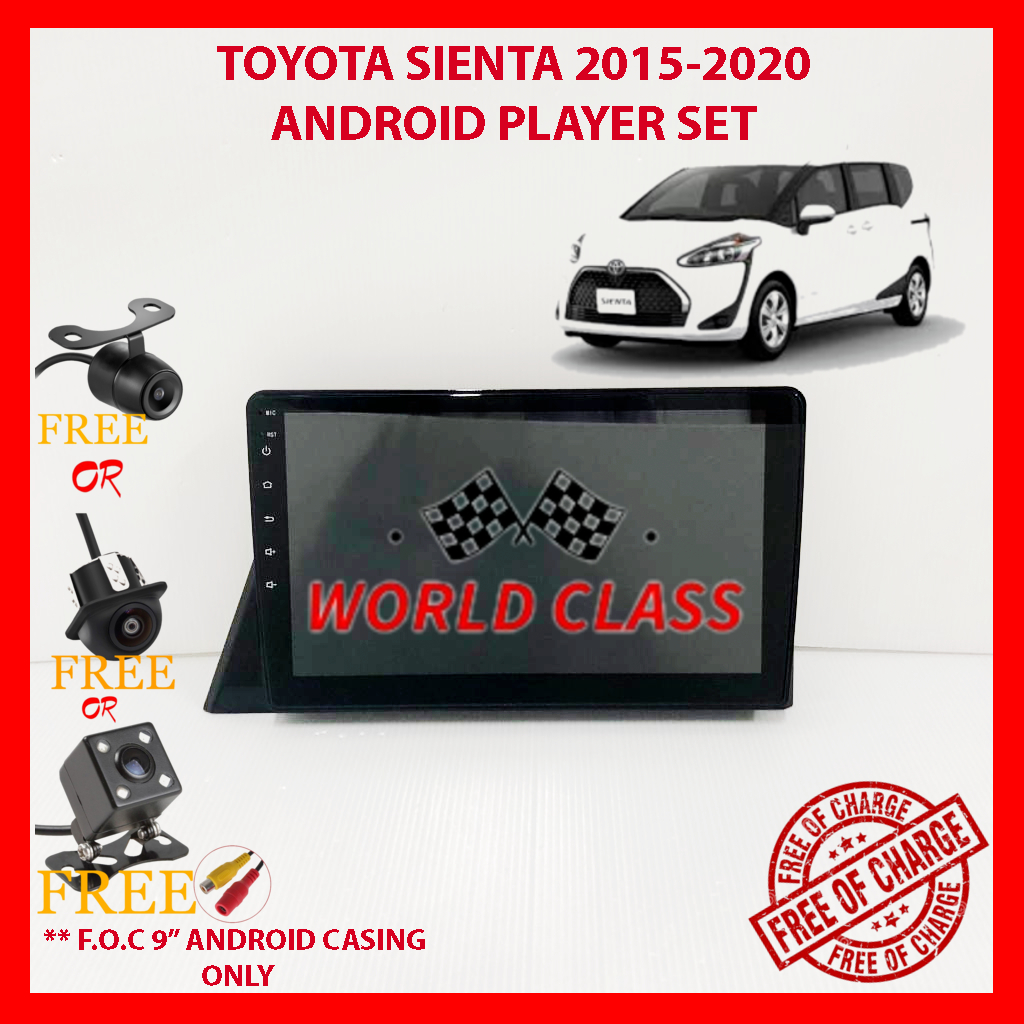 TOYOTA SIENTA 2015-2020 ANDROID 10" IPS PLAYER 2.5D FULL HD SCREEN WITH ...