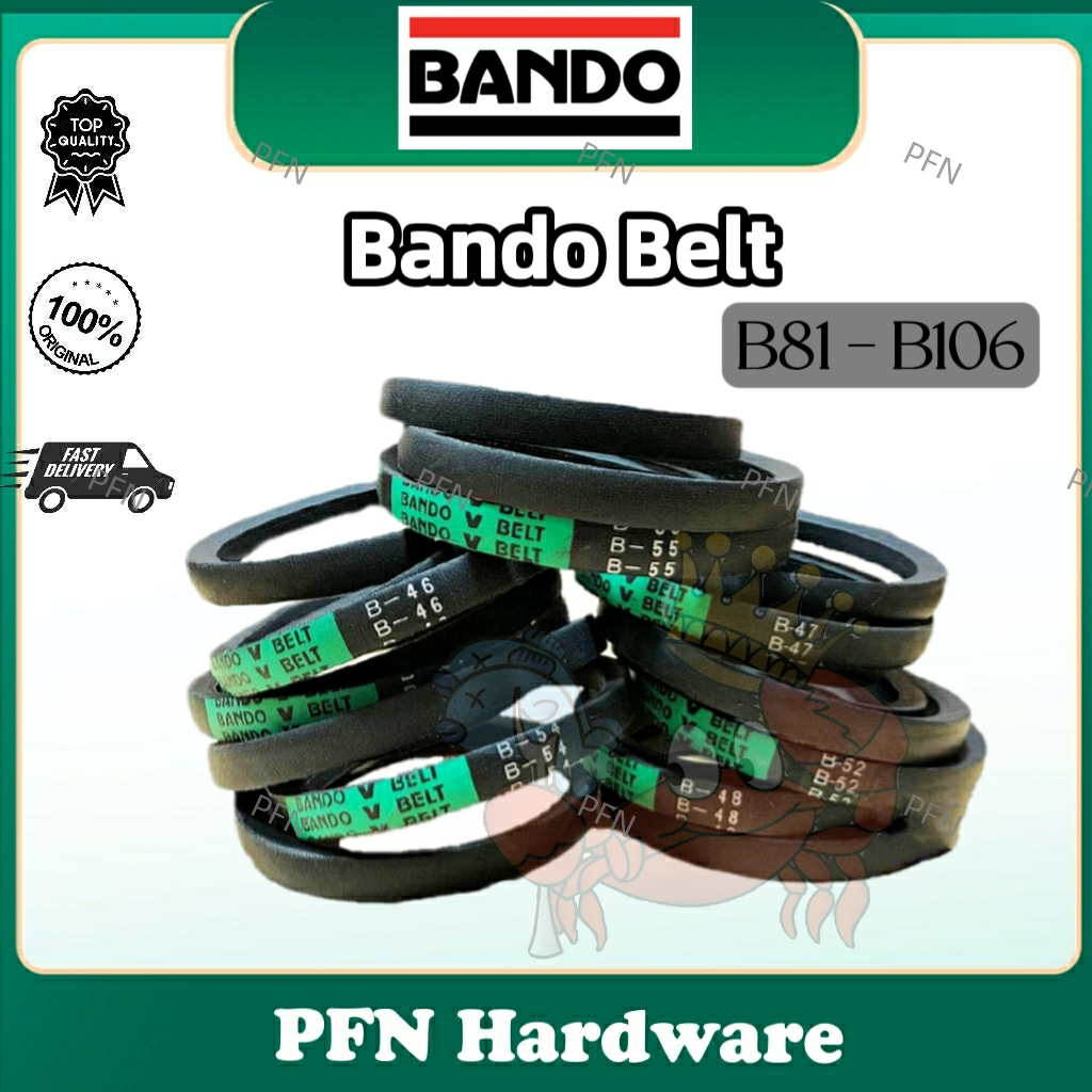 (B72 - B106) Bando/Mako Belt B Type (B Series) Industri V Belt Mesin ...