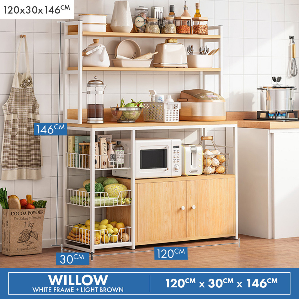 FINSSO: Kitchen Cabinet Rack UTILITY SHELF/ STORAGE RACK / Rak Dapur ...