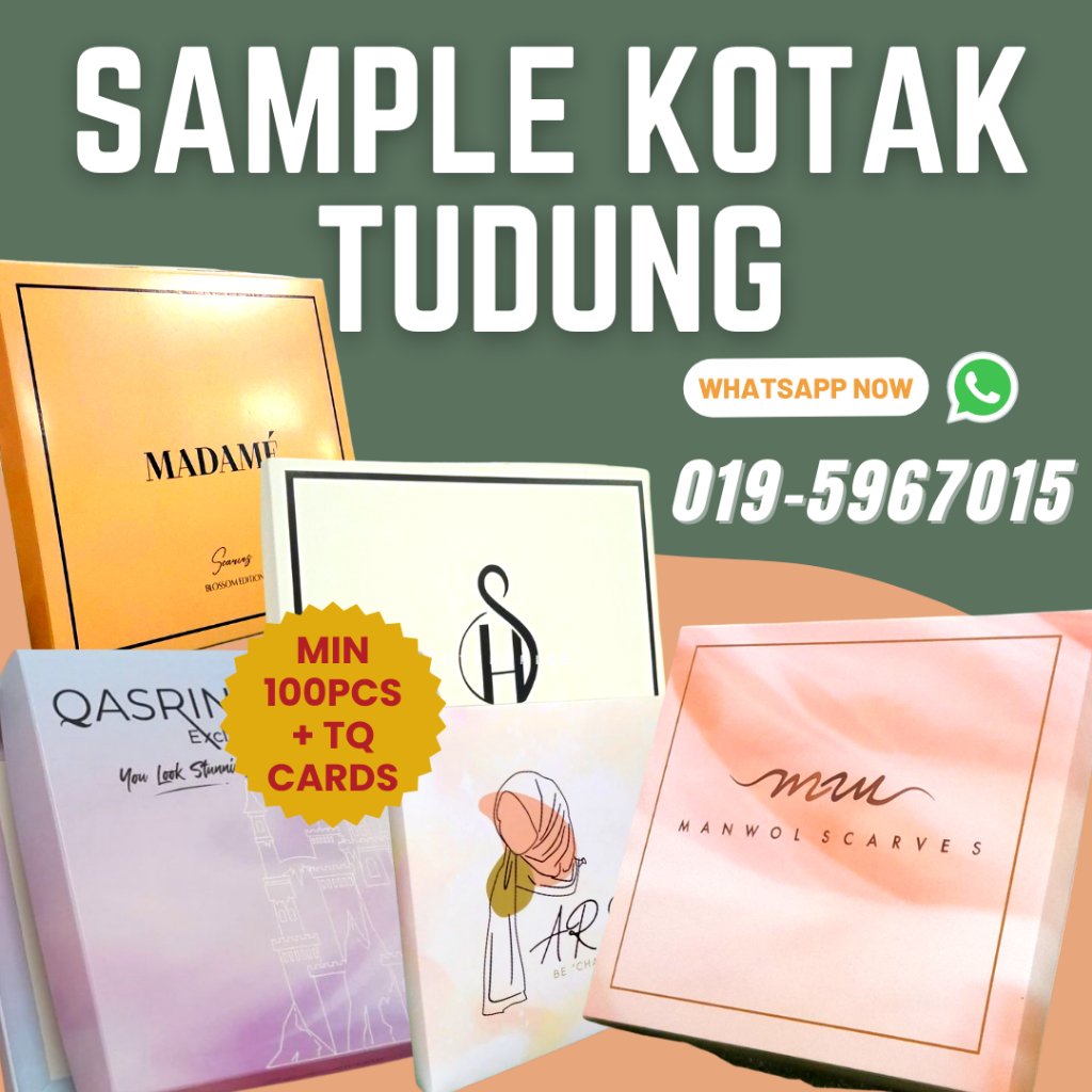 SAMPLE KOTAK TUDUNG/SCARVE BOX/hijab BOX/Scarf Box /Kotak Telekung ...